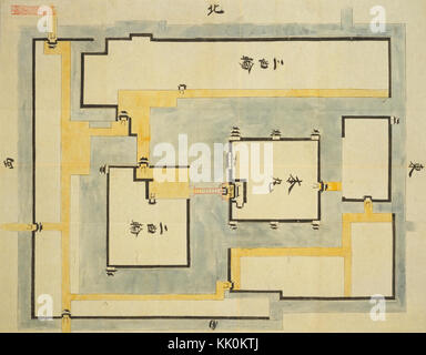 Plan of Nagaoka castle Stock Photo - Alamy