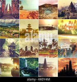 Indonesia theme collage Stock Photo - Alamy