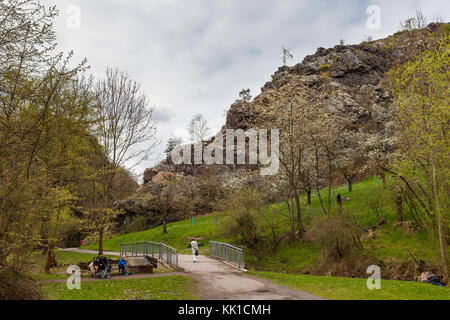 Rocks and Valley Divoka Sarka in Prague, spring time Stock Photo - Alamy