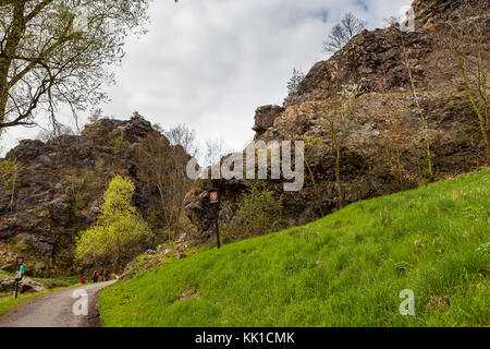 Rocks and Valley Divoka Sarka in Prague, spring time Stock Photo - Alamy