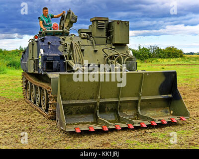 British Army Combat Engineer Tractor CET crossing water obstacle Stock ...