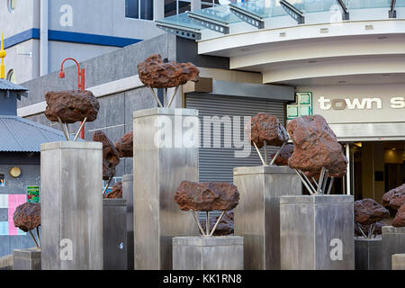 Gibeon meteorite fountain monument, Windhoek, Namibia, Africa Stock ...
