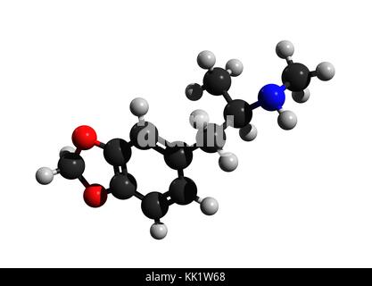 3D molecular model of the drug, ecstasy Stock Photo - Alamy