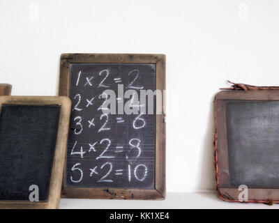 Slate writing tablet as used by school beginners in olden days, studio ...