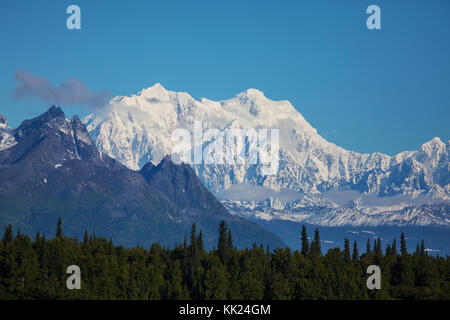 Denali (McKinley) peak in Alaska, USA Stock Photo - Alamy