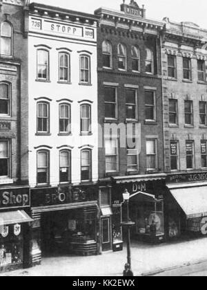 A historic photograph of the 700 Block of Hamilton Street in Allentown ...