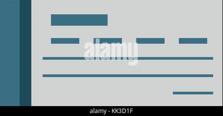 Blank bank cheque template. Check from checkbook Stock Vector Image ...