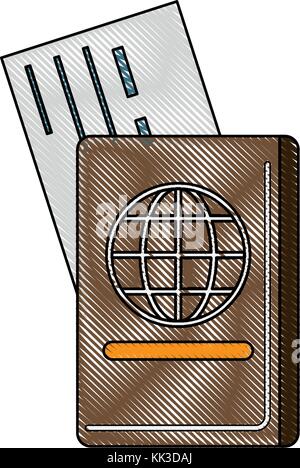 Flight ticket isolated scribble Stock Vector Image & Art - Alamy