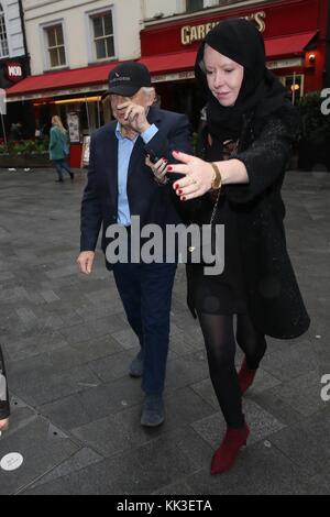 Sir David Jason seen at Capital radio with his wife Gill Hinchcliffe ...