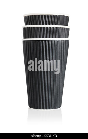 Stack of three paper cups Stock Photo - Alamy