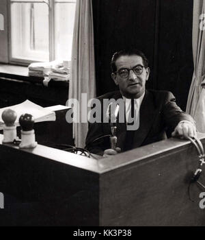 Rudolf Kastner at Kol Yisrael, early 1950s - cropped (2 Stock Photo - Alamy