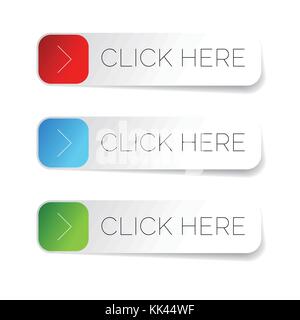 click here sticker. click here square isolated sign. click here Stock ...