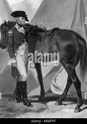 Engraved portrait of General Anthony Wayne, a United States Army ...