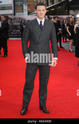 Welsh actor Luke Evans attends the UK Premiere of Dracula Untold at ...