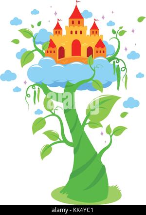 Jack and the magic beanstalk. Fairy tale child character. Story book ...