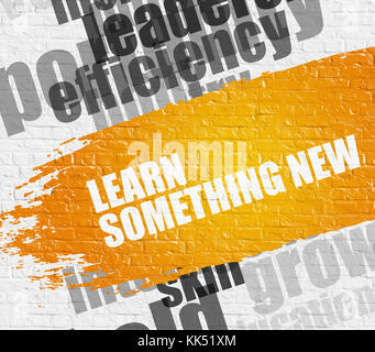 Learn Something New - Message on Blue Pointer. 3D Stock Photo - Alamy