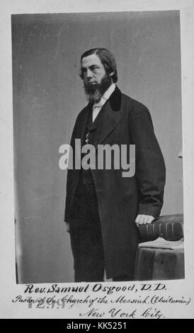 An engraving from a portrait of Samuel Osgood, he was a merchant and ...