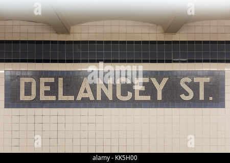 Delancey Street station, F- train, Manhattan, New York, United States ...