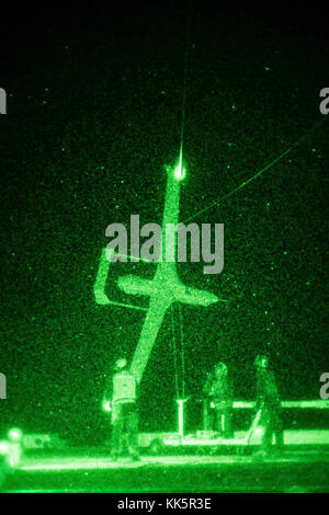 U.S. Marines with Small Unmanned Aircraft System School, fly a Stalker ...