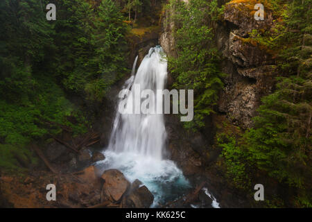 Beautiful waterfall in Vancouver island, Canada Stock Photo - Alamy
