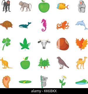 Biosphere icons set, cartoon style Stock Vector Image & Art - Alamy