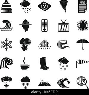 Clime icons set, simple style Stock Vector Image & Art - Alamy