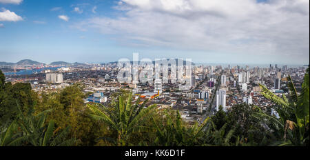 City of Santos, Brazil. Panoramic view of the Estuary neighborhood ...