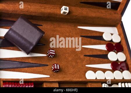 an open board for playing backgammon Stock Photo - Alamy