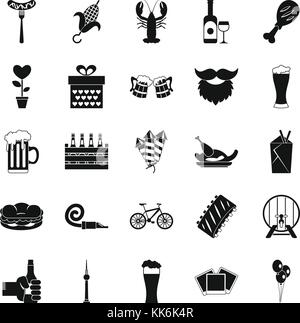 Beer get together icons set, simple style Stock Vector Image & Art - Alamy