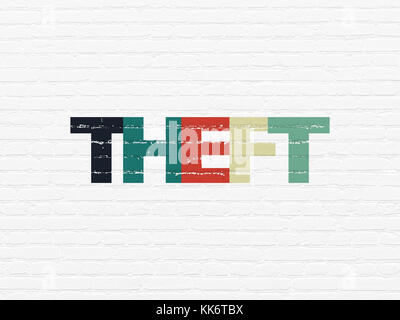 Security concept: Theft on wall background Stock Photo - Alamy