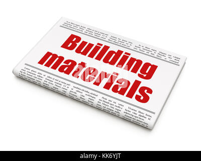 Building construction concept: newspaper headline Construction Stock ...