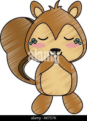 squirrel crying cute animal cartoon icon image Stock Vector Image & Art ...