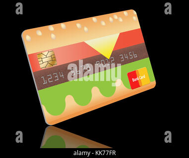 Here is a credit card that looks like a cheese burger Stock Photo - Alamy