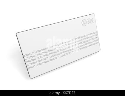 3D render of an envelope with binary code Stock Photo - Alamy