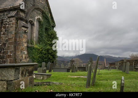 Llan Ffestiniog, St Michael's church, Snowdonia, north Wales Stock ...