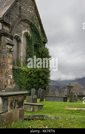 Llan Ffestiniog, St Michael's church, Snowdonia, north Wales Stock ...
