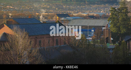 aerial view of Blackburn town centre, Lancashire, UK Stock Photo ...