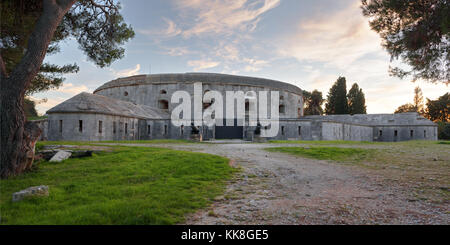 Fort Bourguignon (Fort Monsival) in Pula, Istrian Peninsula in Croatia ...