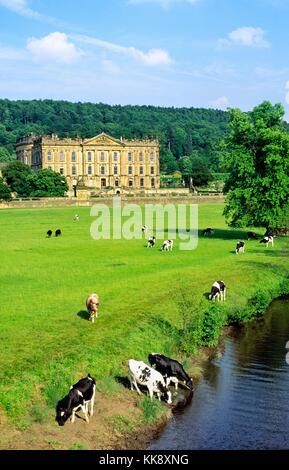 Chatsworth House Estate near Bakewell in the Peak District National ...