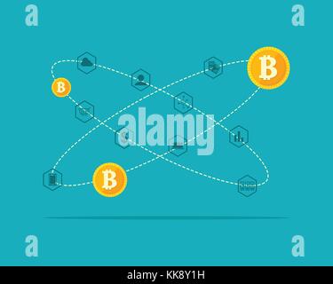 Collection background block chain theme Stock Vector Image & Art - Alamy
