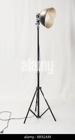 Studio light stand isolated on white background with copy space Stock ...