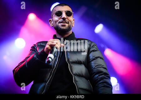 The Danish rapper Sivas (Stylized S!vas) performs a live concert at the ...