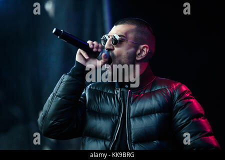 The Danish rapper Sivas (Stylized S!vas) performs a live concert at ...