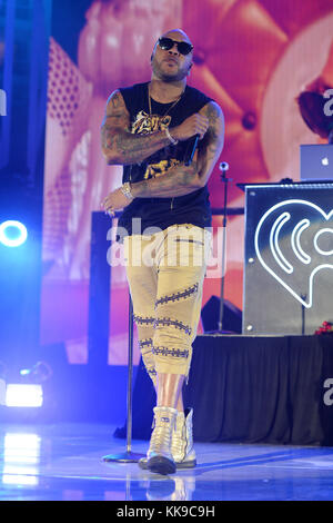 Flo Rida performs on stage during 3 to 5 on Ocean Drive as part of ...