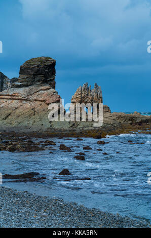 Portizuelo beach, Villar, Valdes Council, Cantabrian Sea, Asturias ...