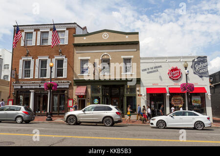 M Street shops Georgetown Washington DC Stock Photo - Alamy