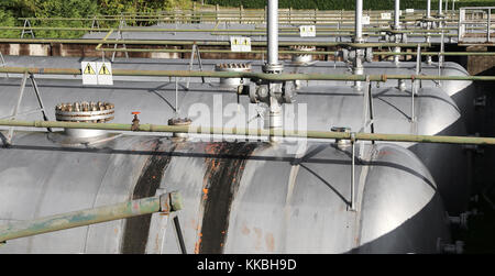 safety and vent valves over the enormous pressure containers for the ...