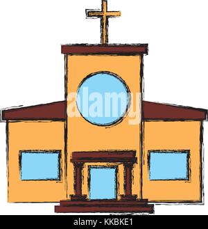 sketch drawing of the bell tower church top view in old town Bud Stock ...