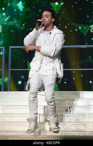 SUNRISE, FL - JULY 31: Prince Royce is seen performing on stage during ...