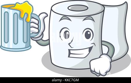 With beer tissue character cartoon style Stock Vector Image & Art - Alamy